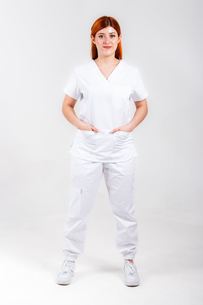 Addison blanco dama talla CHICA largo 90 – Addisonscrubs